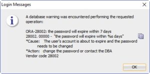 How to fix ORA-28001: the password has expired ORA-28002 The Password Will Expire in 7 Days ...